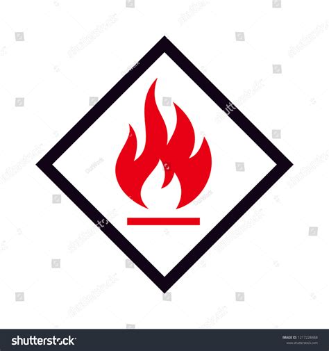 Flammable Icon Logo Stock Vector Royalty Free 1217228488 Shutterstock