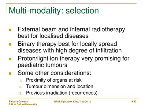 Ppt Toward A Multi Modality Approach To Radiotherapy For Cancer