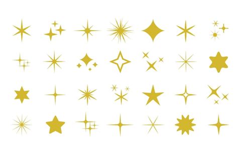 Premium Vector Sparkle Icon Set Stock Illustration