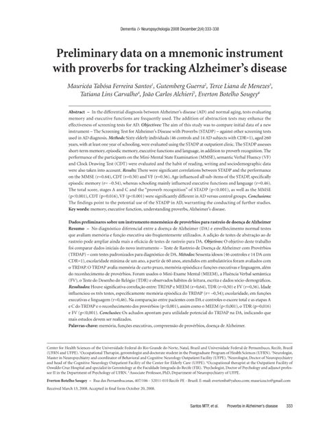 Fillable Online Preliminary Data On A Mnemonic Instrument Fax Email