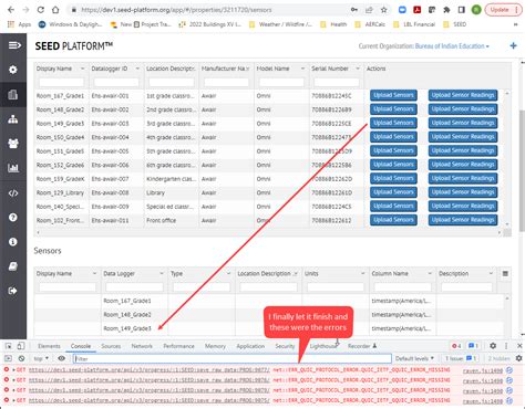 Importing Sensor Meta Data Only Imports One Column Name Field Timestamp Issue 3324 SEED