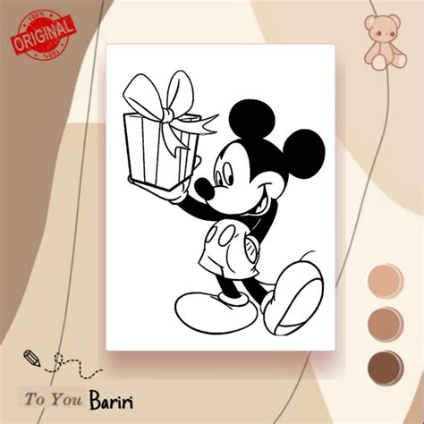 Jual Gambar Sketsa Mewarnai Mickey Mouse Sketsa Lukis Sketsa