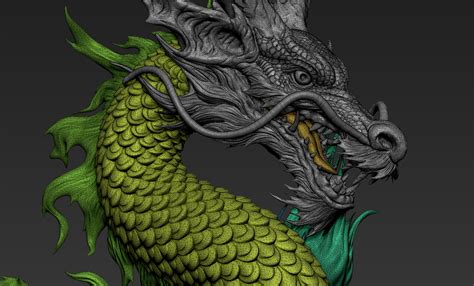 Asian Dragon Sculpture 3d Model By Grihaos001