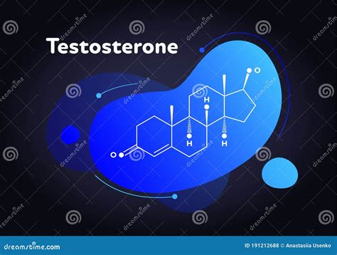 Testosterone Hormones Molecular Formula Sex Hormone Symbol Vector