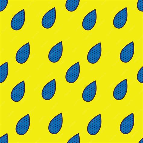 Plano De Fundo Sem Emenda Com Gotas De Arte Pop Pontilhada Azul