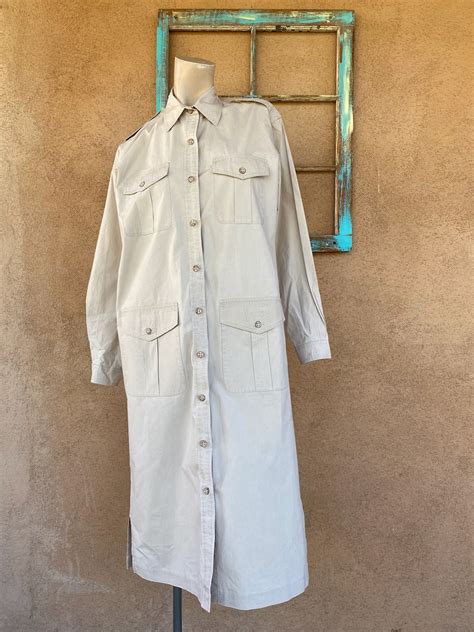 Vintage 1980s Shirtdress Banana Republic Safari Dress Sz M Etsy