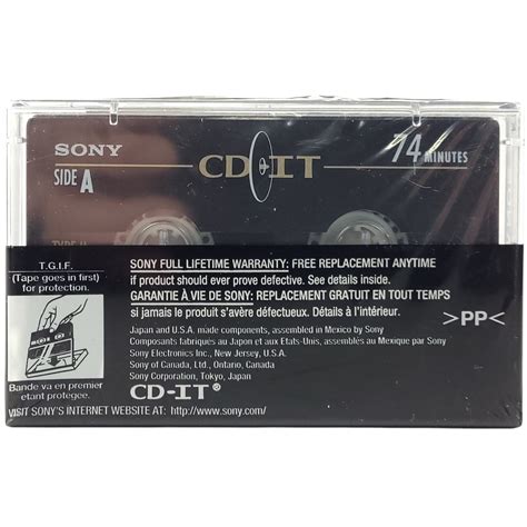 Sony Blank Cassette Tape Cd It Tekrevolt