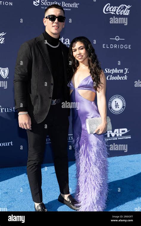 Los Angeles Usa 22nd June 2023 Bobby Miller And Natalie Loureda