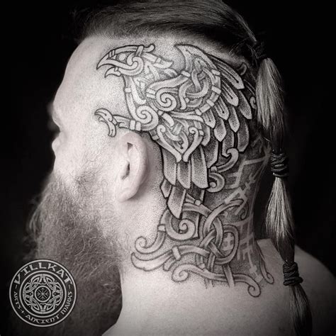 34 Amazing Nordic Raven Tattoos Designs And Meanings Tattoo Designs And Meanings Head Tattoos