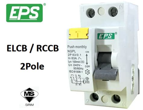 Eps Elcb Rccb 2pole 16a 20a 40a 63a 100a Lazada