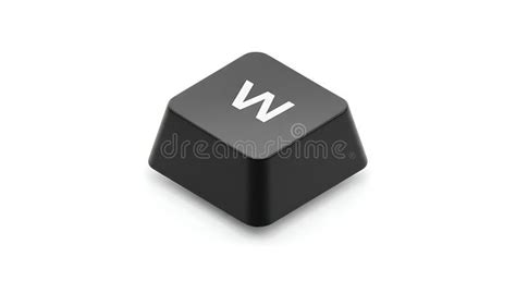 Black Keyboard Key W Stock Illustration Illustration Of Letter 377024116