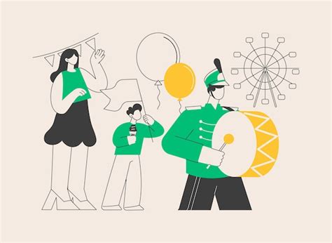 Premium Vector Parade Abstract Concept Vector Illustration