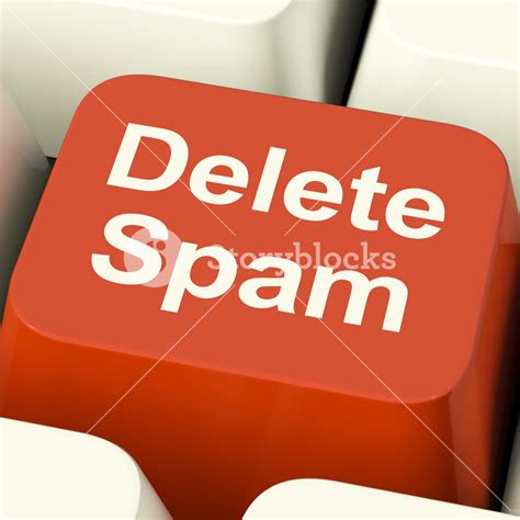 Delete Spam Key For Removing Unwanted Email Royalty Free Stock Image Storyblocks