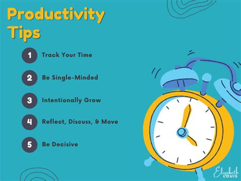 5 Tips To Increase Productivity Elizabeth Louis