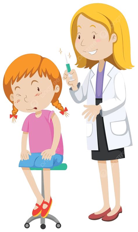 Médico Curación Niña Gripe Salud Clip Art Vector Png Dibujos Gripe