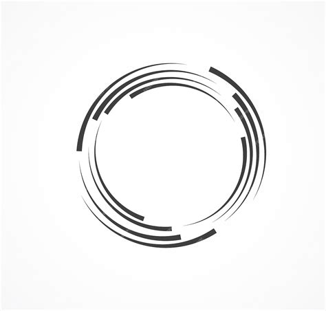 Premium Vector Abstract Line In Circle Form Design Element Geometric Shape Striped Border