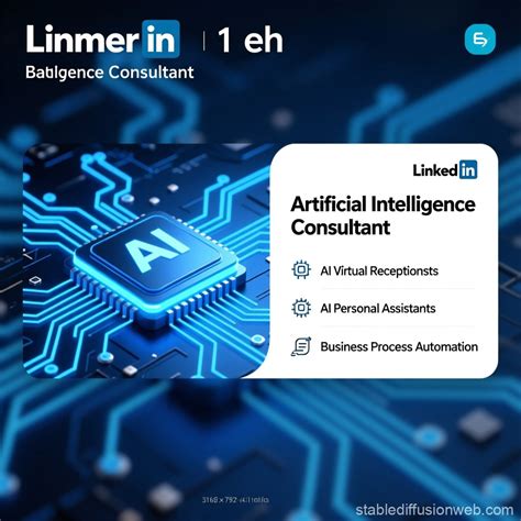 A Professional Linkedin Banner Design For An Artificial Intelligence Consultant Clean Futuristic