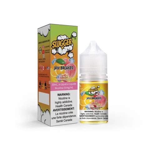 Slugger Jaw Breaker Series Peach Orange Ice 30ml Nic Salt Mrvaporapk