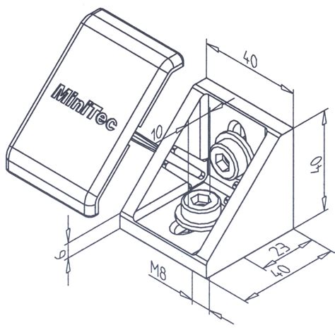 Mounting Angle 45 Gd Z Minitec Uk Online Shop