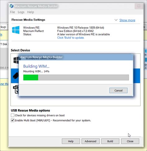 macrium reflect v7 2 4952 can t creat rescue media windows 10 forums