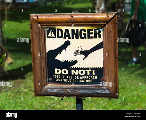 Alligator Nasa Warning Signs Alligator Danger Warning Sign In Florida