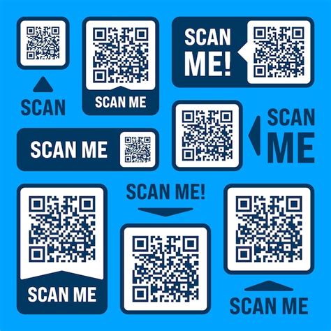 Premium Vector Scan Me Qr Code Sticker With Text Online Payment