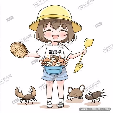Ai创作图水稻螃蟹插画 蟹田大米插画 大闸蟹卡通形象 抓蟹少年 螃蟹拟人形象 装螃蟹插画 手绘大闸蟹卡通 大闸蟹漫画插画 花甲粉丝插画 河鲜馆