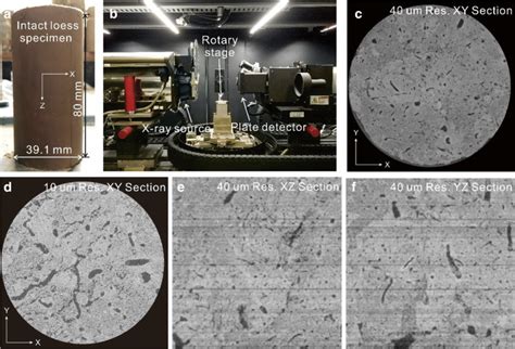 A Loess Soil Specimen B Zeiss Xradia 520 Versa 3d X Ray Microscope