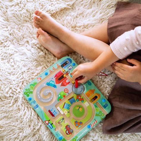 Town Maze Magnetic Puzzle Game Durable Toys Haba Usa