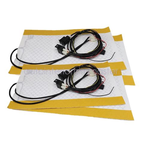Seats Carbon Fiber Heated Seat Heater Pad Kit Rectangle Switch 12v