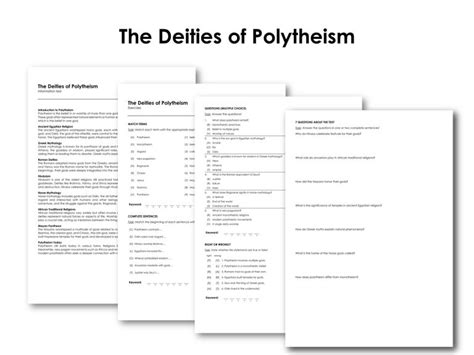 The Deities Of Polytheism Made By Teachers