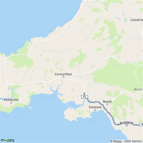 Map Carmarthenshire Map Of Carmarthenshire Sa31 And Practical