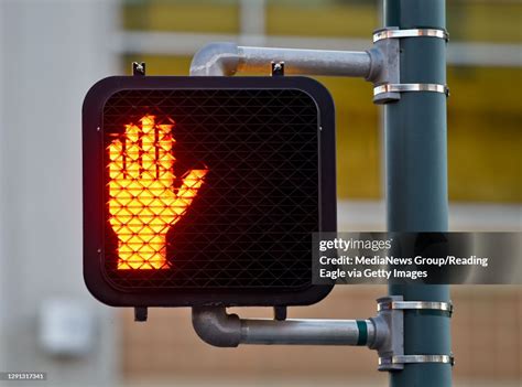 A Pedestrian Dont Walk Signal At 5th And Penn Streets In Reading