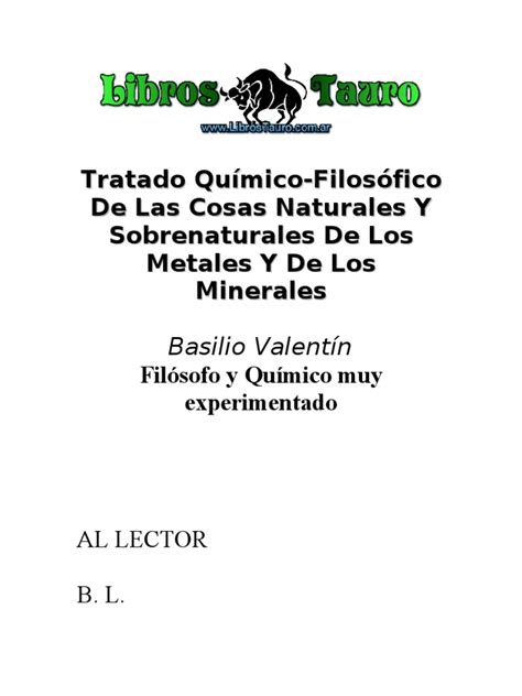 Tratado Quimico Basilio Valentin Pdf Alma Dios