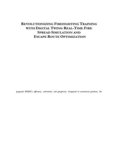 Revolutionizing Firefighting Training With Digital Twins Real Time Fire Spread Simulation And