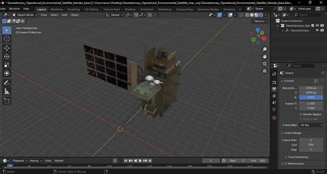 Geostationary Operational Environmental Satellite 3d Model Turbosquid