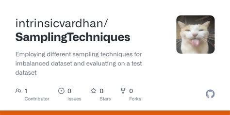 Github Intrinsicvardhansamplingtechniques Employing Different