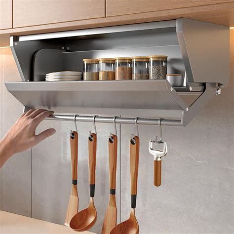 Kjlylpp 2 Tier Pull Out Cabinet Organizer Lifting And