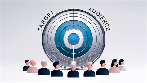 Marketing Managers Targeting Specific Audience Segment Using Huge Target Stock Illustration