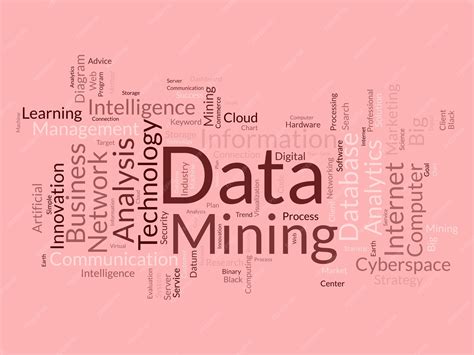 Premium Vector Word Cloud Background Concept For Data Mining Internet Technology Database