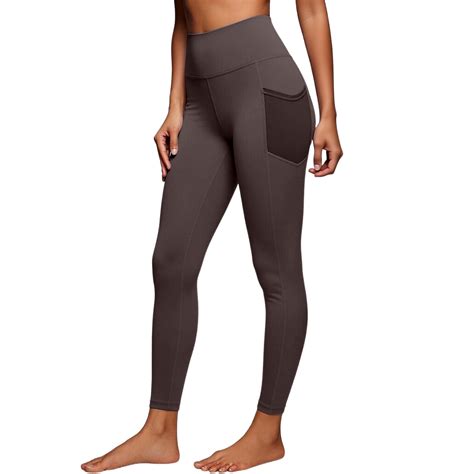 Athletic High Waist Workout Gym Leggings Tummy Control Exercise Solid Color Yoga Pants With