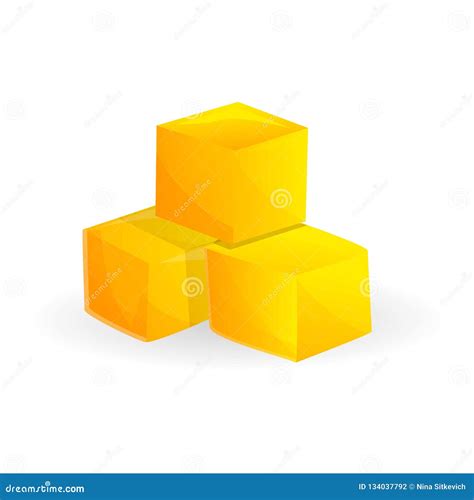 Cube Of Mango Icon Cartoon Style Vector Illustration Cartoondealer