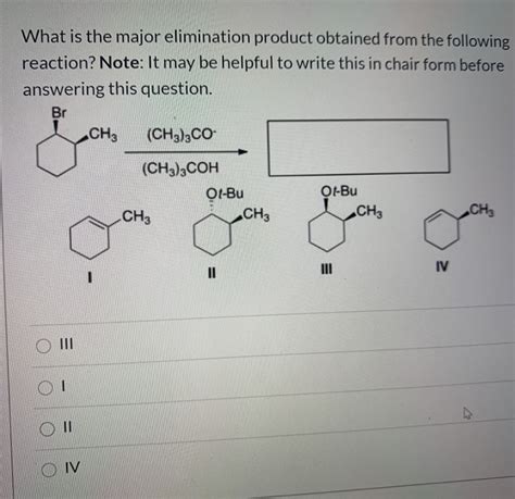 Solved What is the major elimination product obtained from | Chegg.com