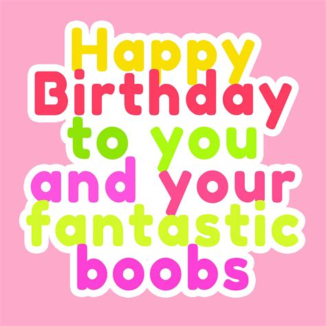 Fantastic Boobs Birthday Card Go La La Greeting Cards And Ts