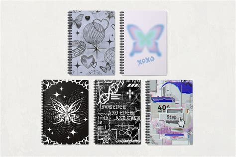 Y2k Spiral Notebook Cyber Sigilism Butterfly Diary Etsy