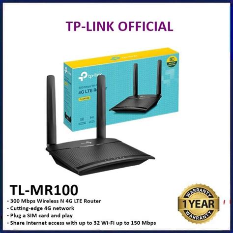 Promo TL-MR100 300 Mbps Wireless N 4G LTE Router TP Link TL MR100 ...