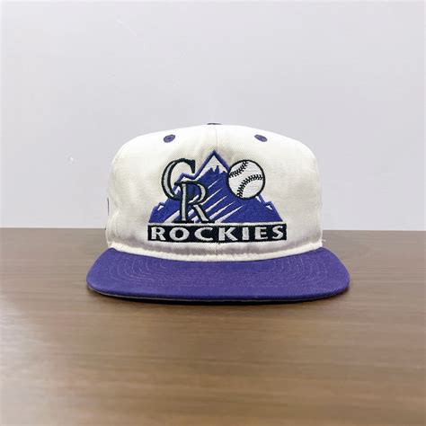 Vintage Colorado Rockies Hat Mlb Rare Snapback Big Logo Cap Fitted