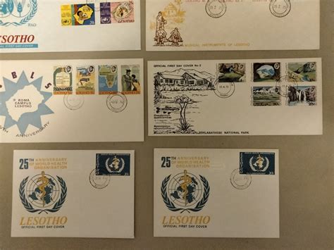 Lesotho Used Lot Of 18 1st Day Covers From 1969 To 1975 Ebay