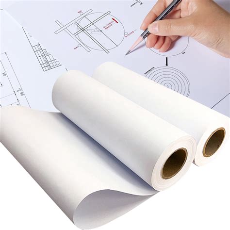 Uncoated 80gsm Drawing Plotter Paper Cad Engineering Paper Roll
