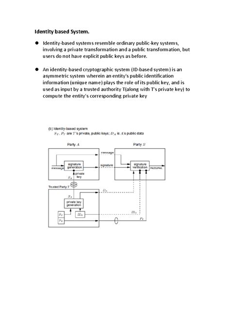 Cryptography Summary Computer Science And Engineering Identity Based System ⚫ Identity